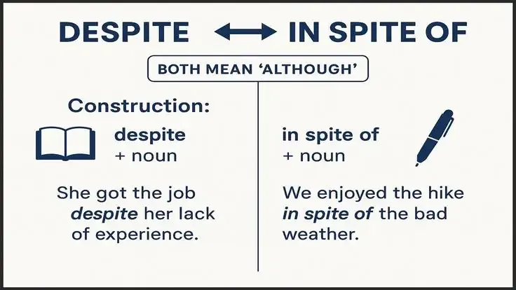 Although vs Even Though vs Despite: Perbedaan & Rumus