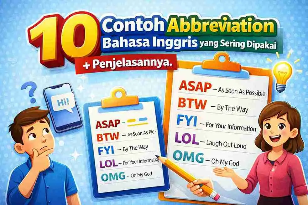 10 Contoh Abbreviation Bahasa Inggris yang Sering Dipakai + Penjelasannya